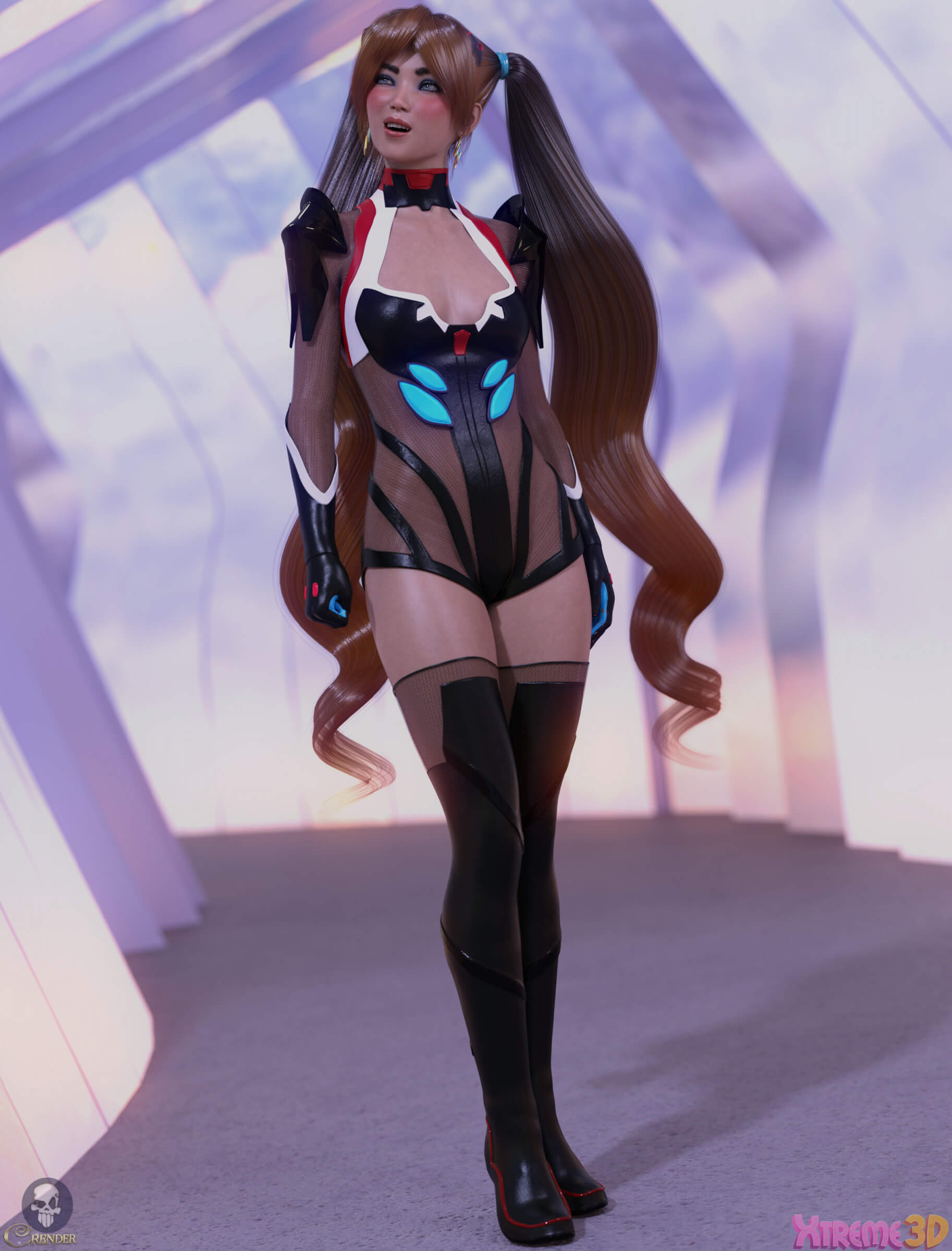 Black Seraphim Suit for G8F by Ruris 3D Render by crender