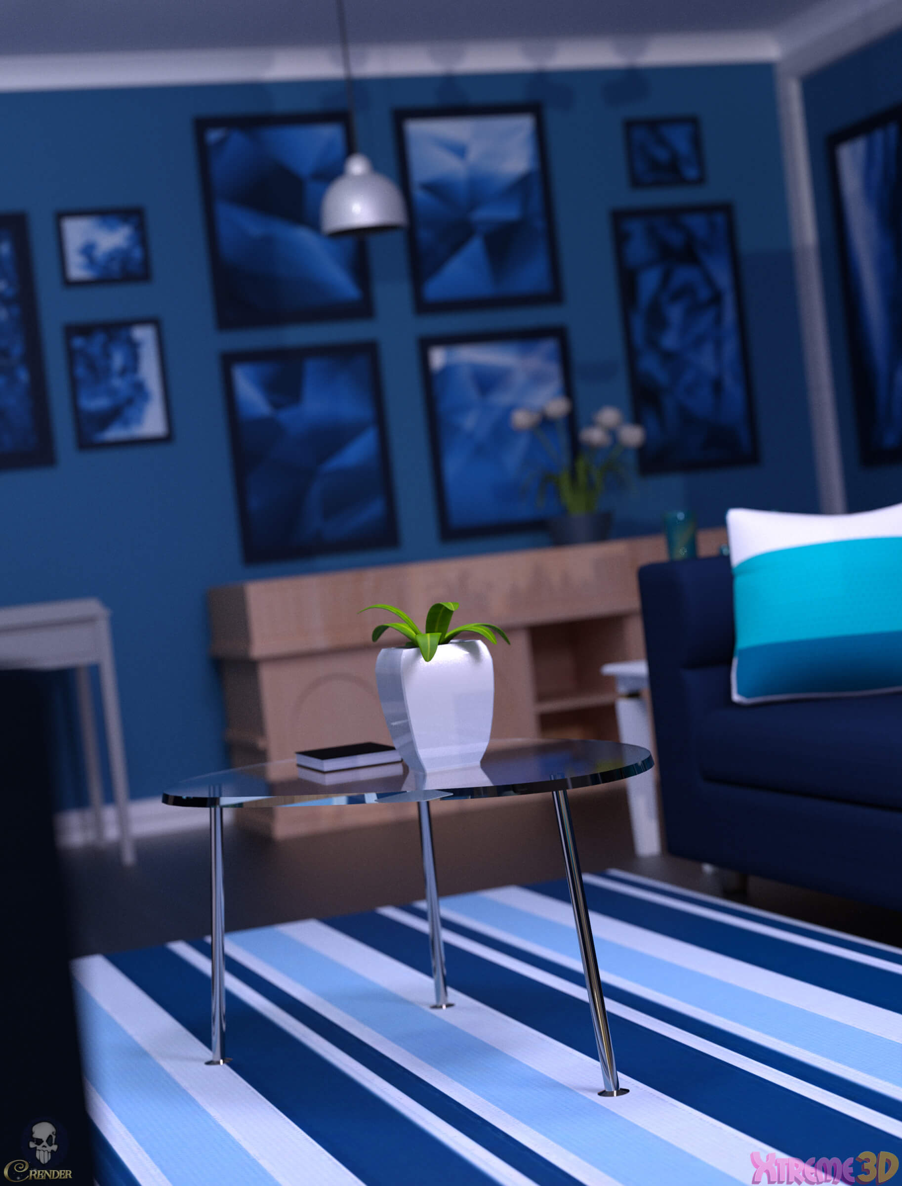 Blue Lounge by TruForm 3D Render, Digital Art by crender
