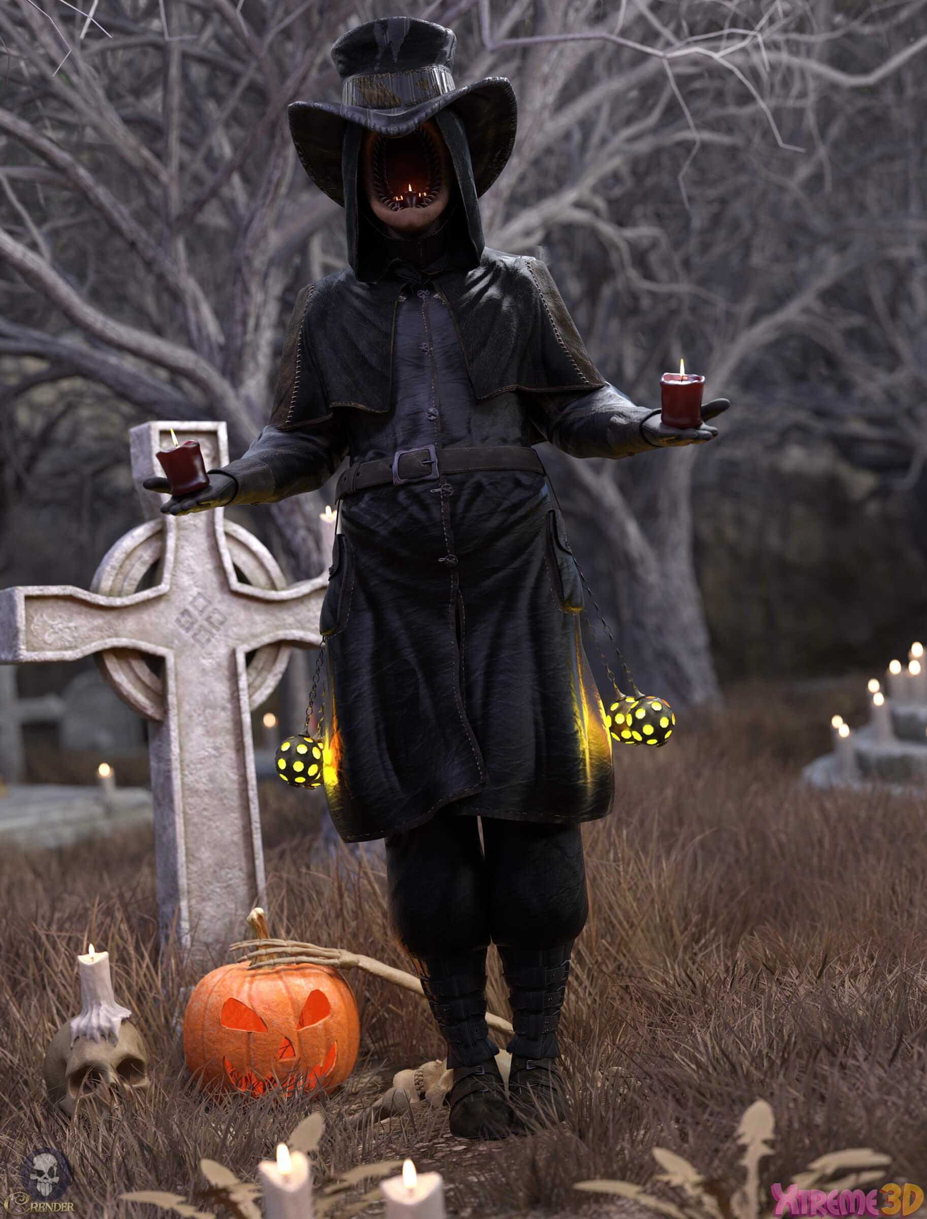 CGI Candle Man for G8M by ColorGaleria 3D Render by crender