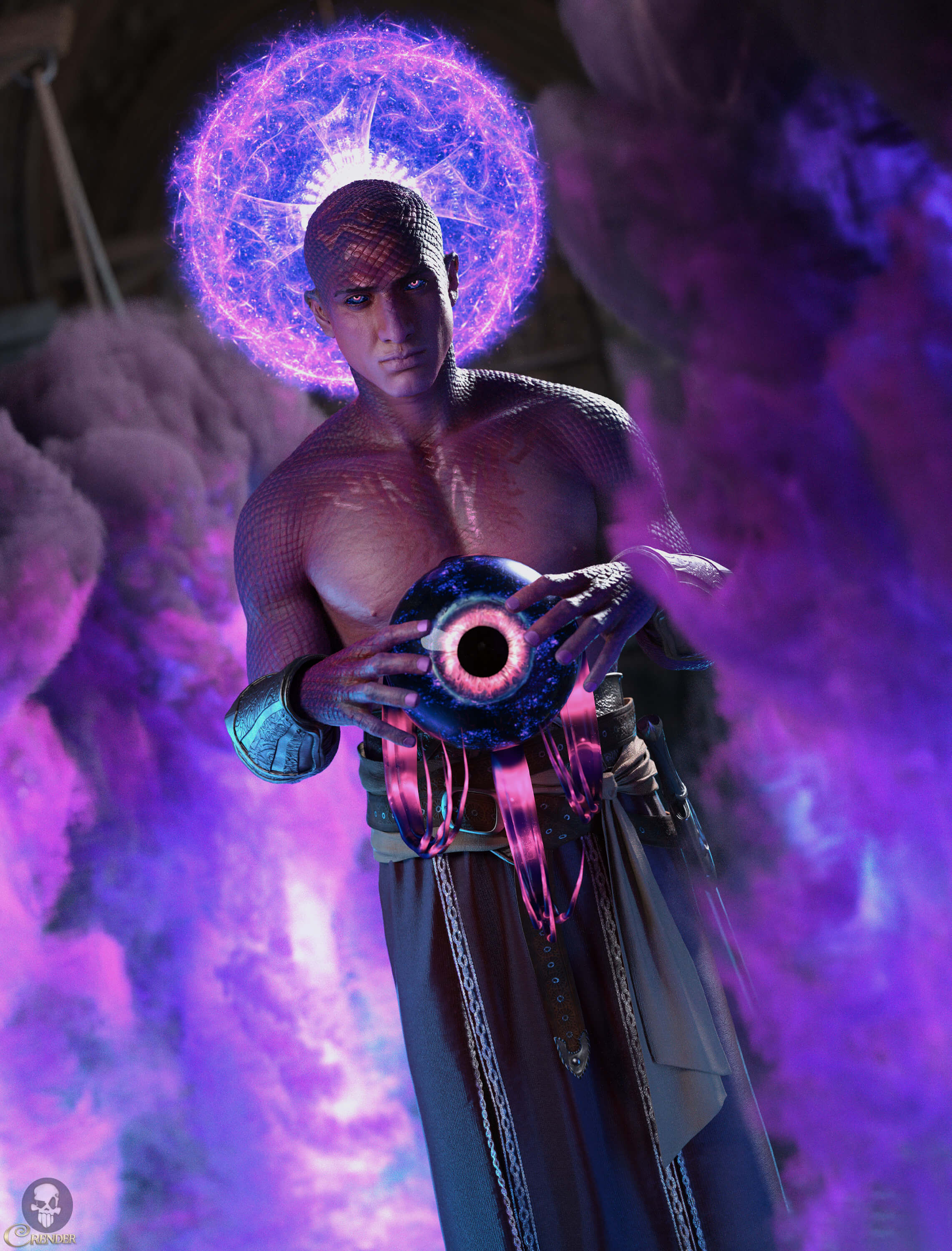 FPE Floating Eye Add-On Fantasy 3D Render, Digital Art by crender