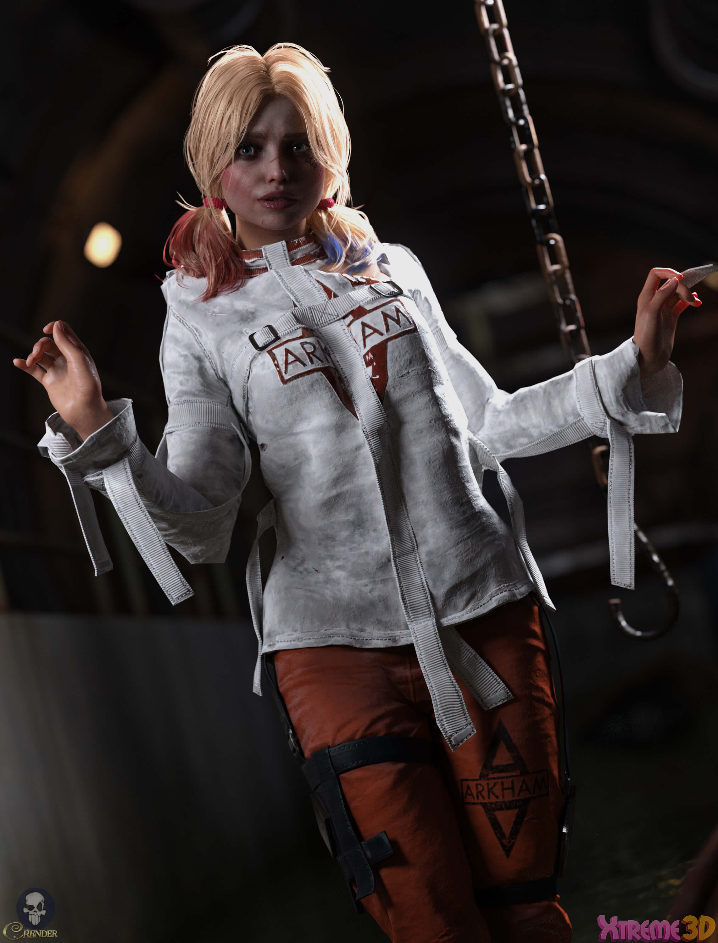 Harley Quinn for G8F by NathanPrescott 3D Render by crender