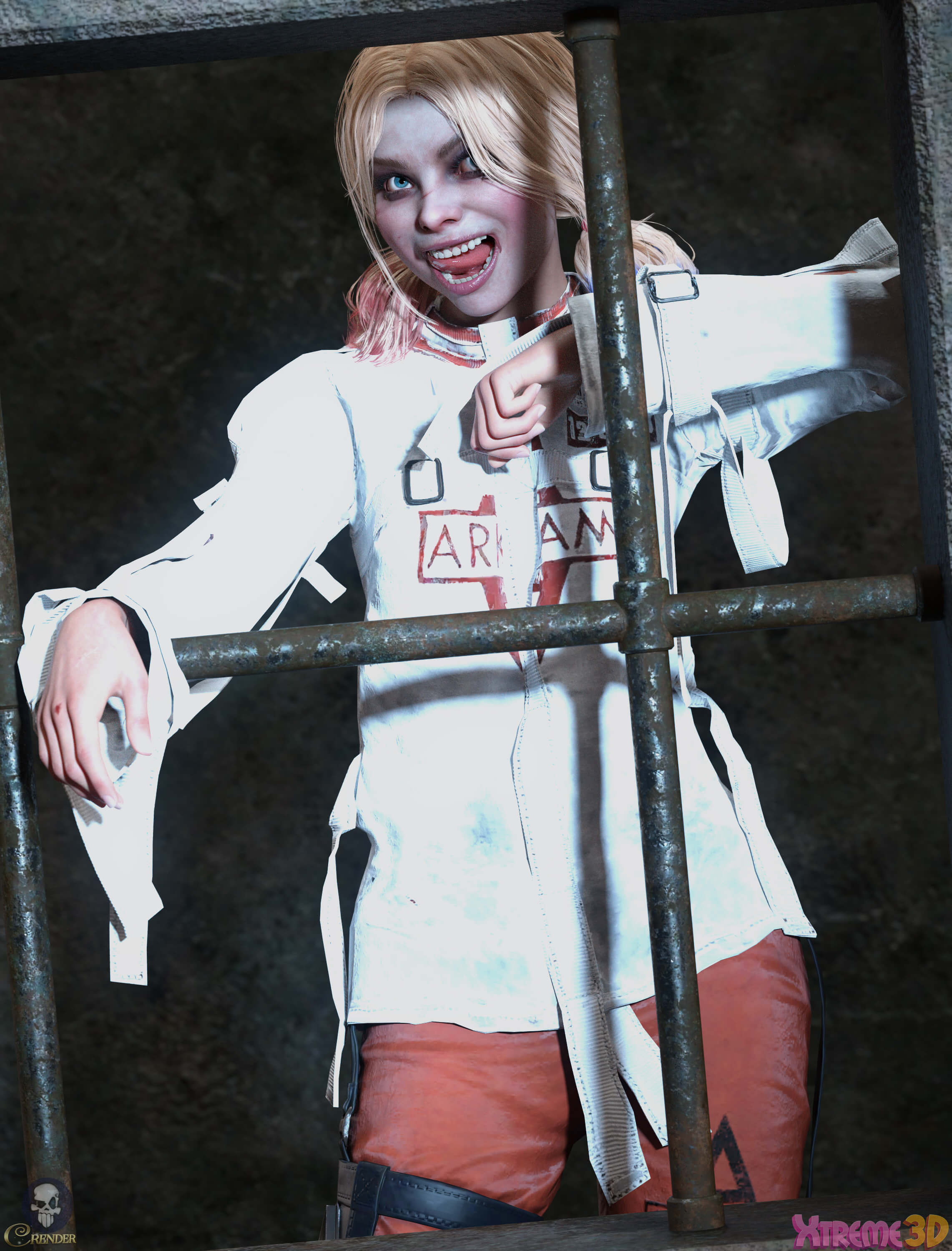 Harley Quinn for G8F by NathanPrescott 3D Render by crender