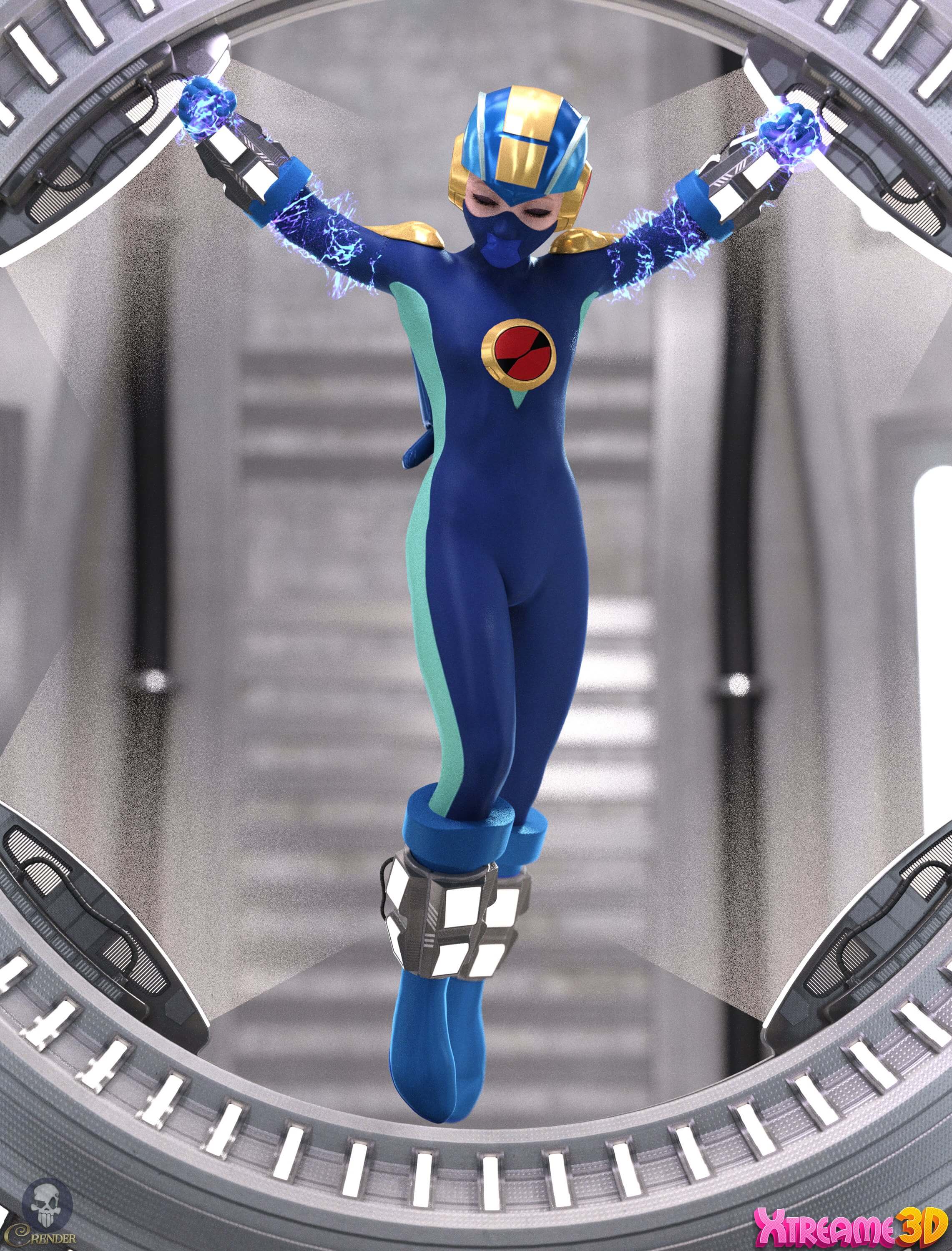 Megaman-exe Outfit For G8M by Muwawya 3D Render by crender