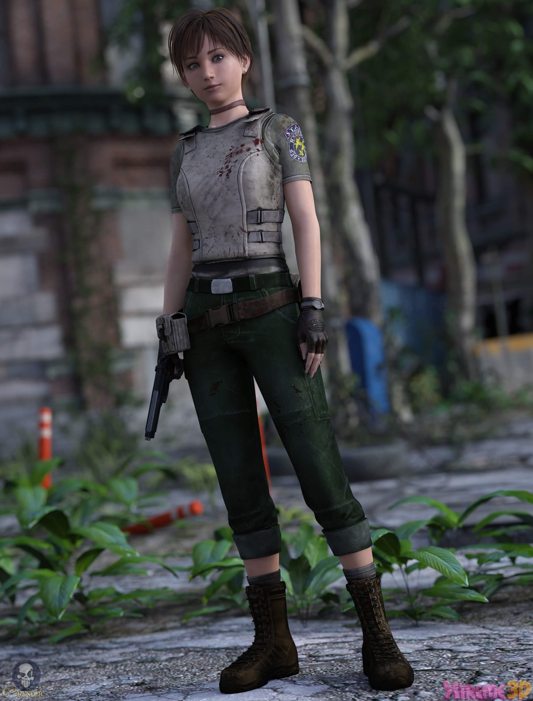 Rebecca Chambers for G8F by Muwawya 3D Render by crender