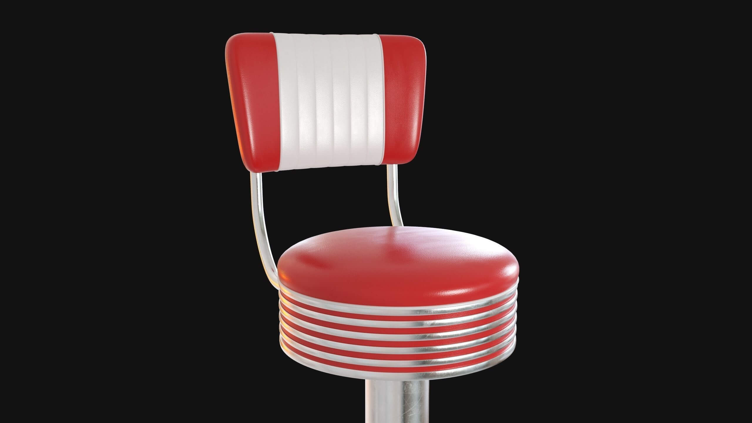 Retro Diner 50S Bar Stool - 3D Model by criismora