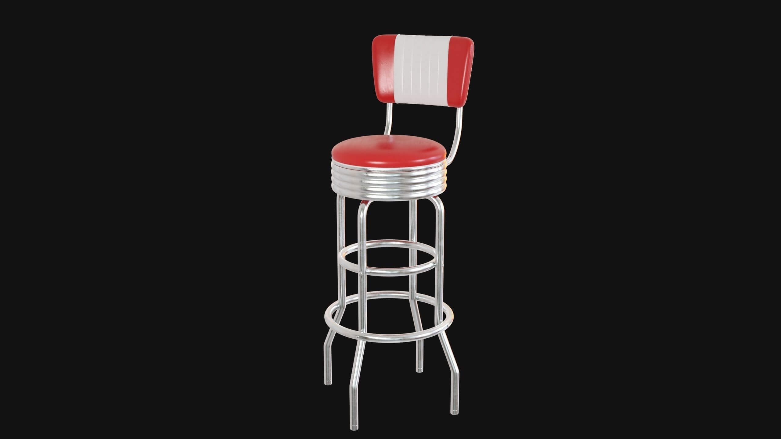 Retro Diner 50S Bar Stool - 3D Model by criismora