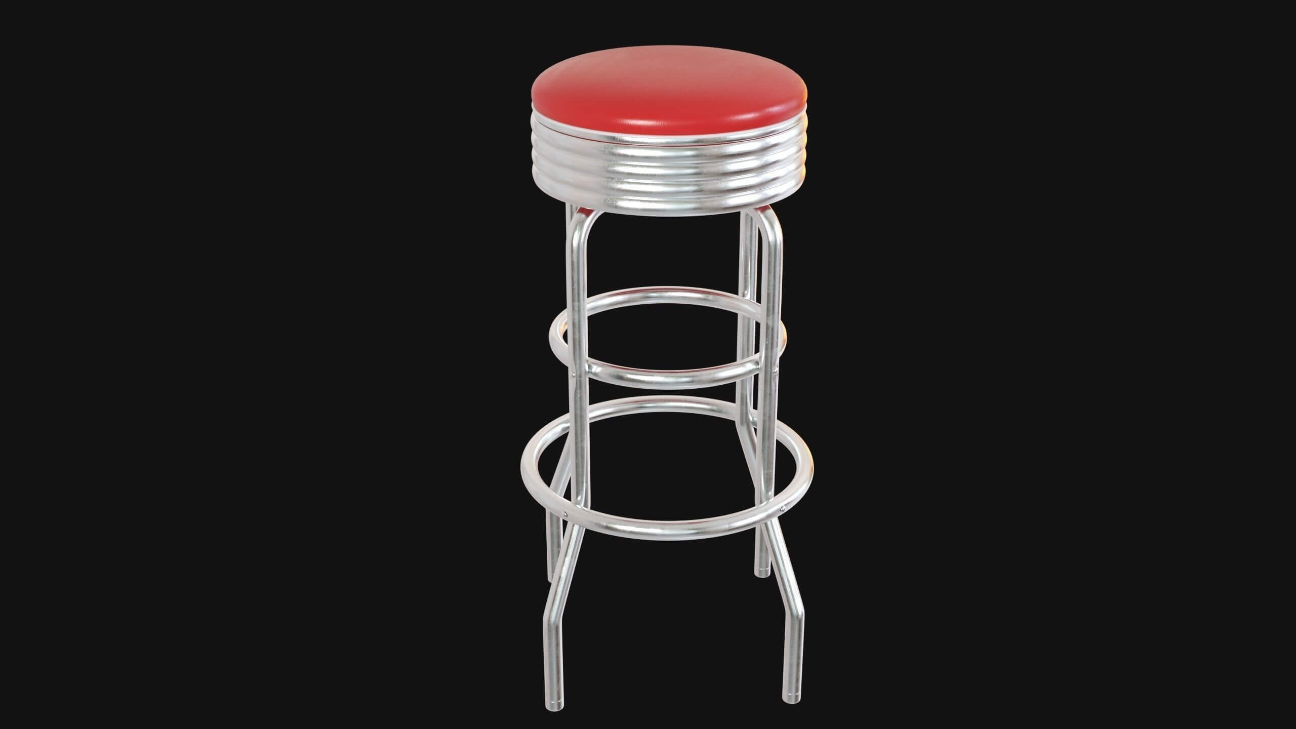 Retro Diner 50S Bar Stool - 3D Model by criismora