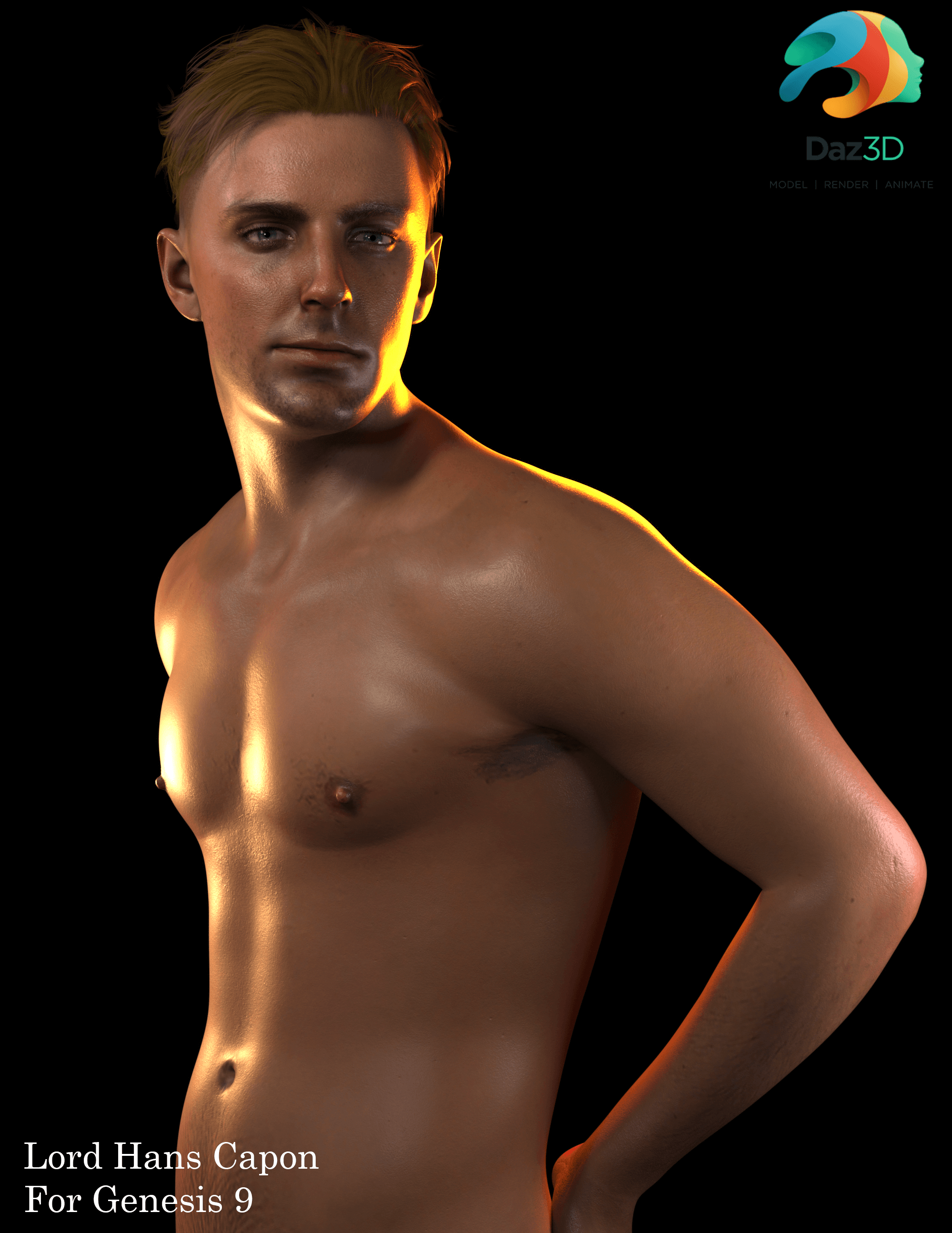 Hans Capon for Genesis 9 3D Render, Digital Art by crimsonia