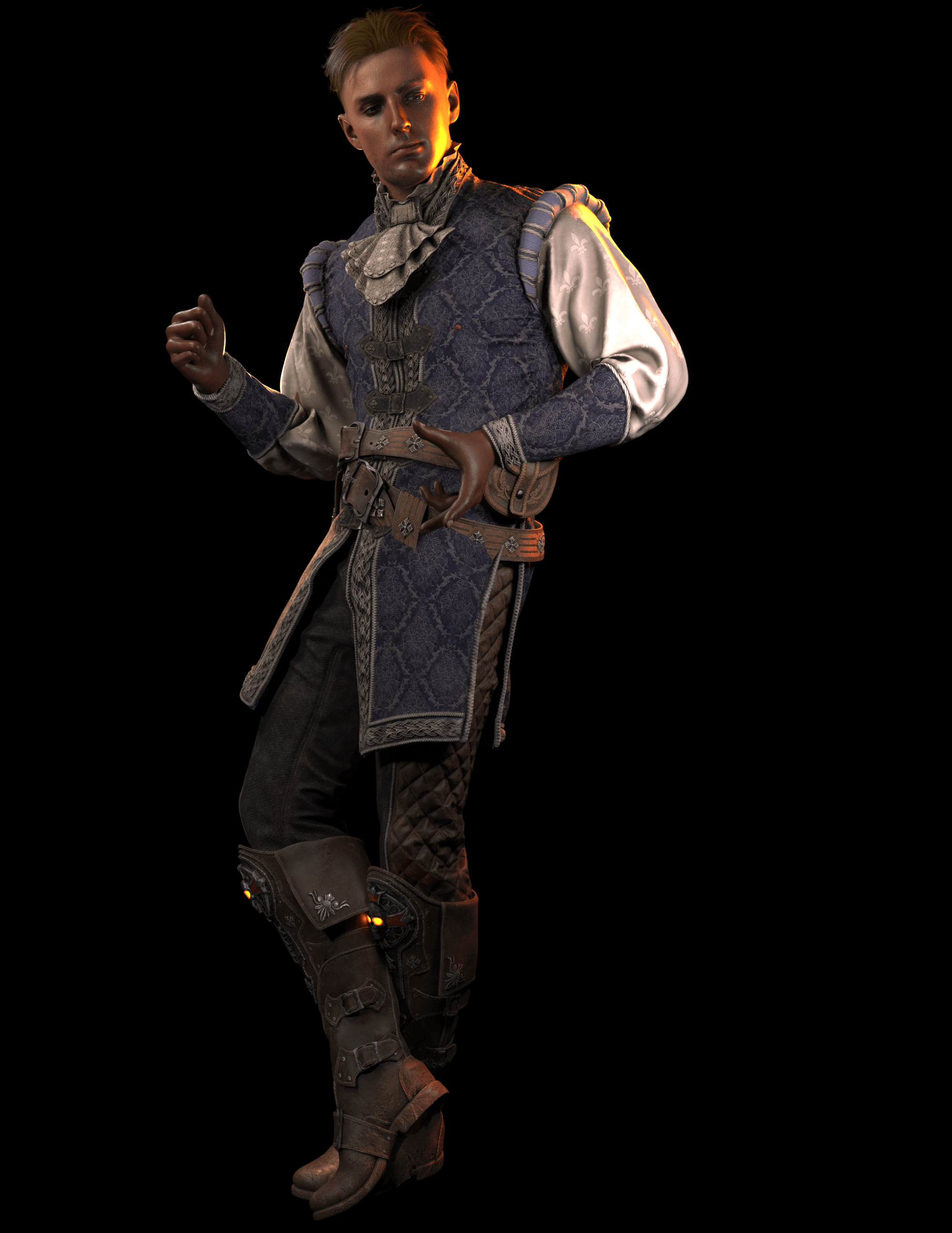 Hans Capon for Genesis 9 3D Render, Digital Art by crimsonia