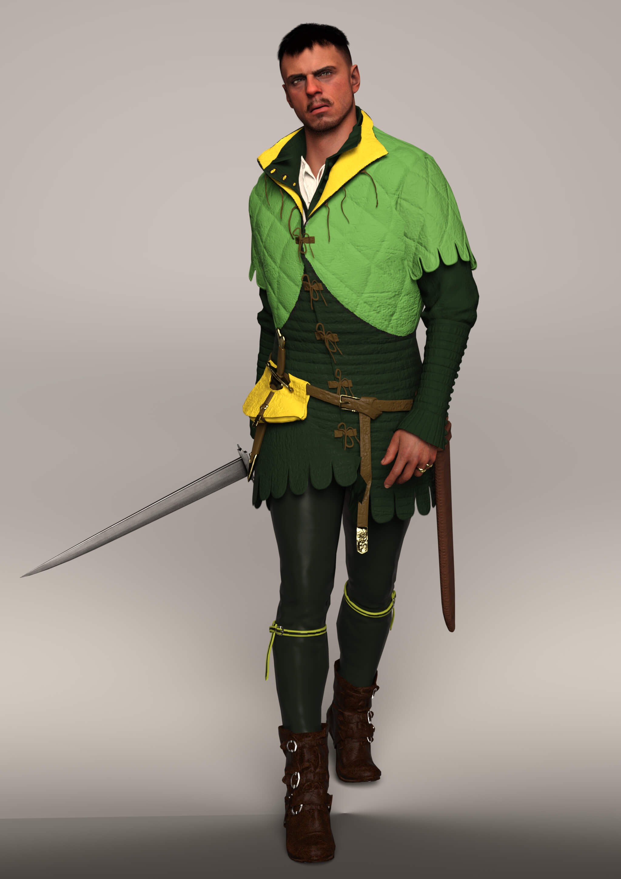 Samuel for Genesis 9 3D Render, Digital Art by crimsonia