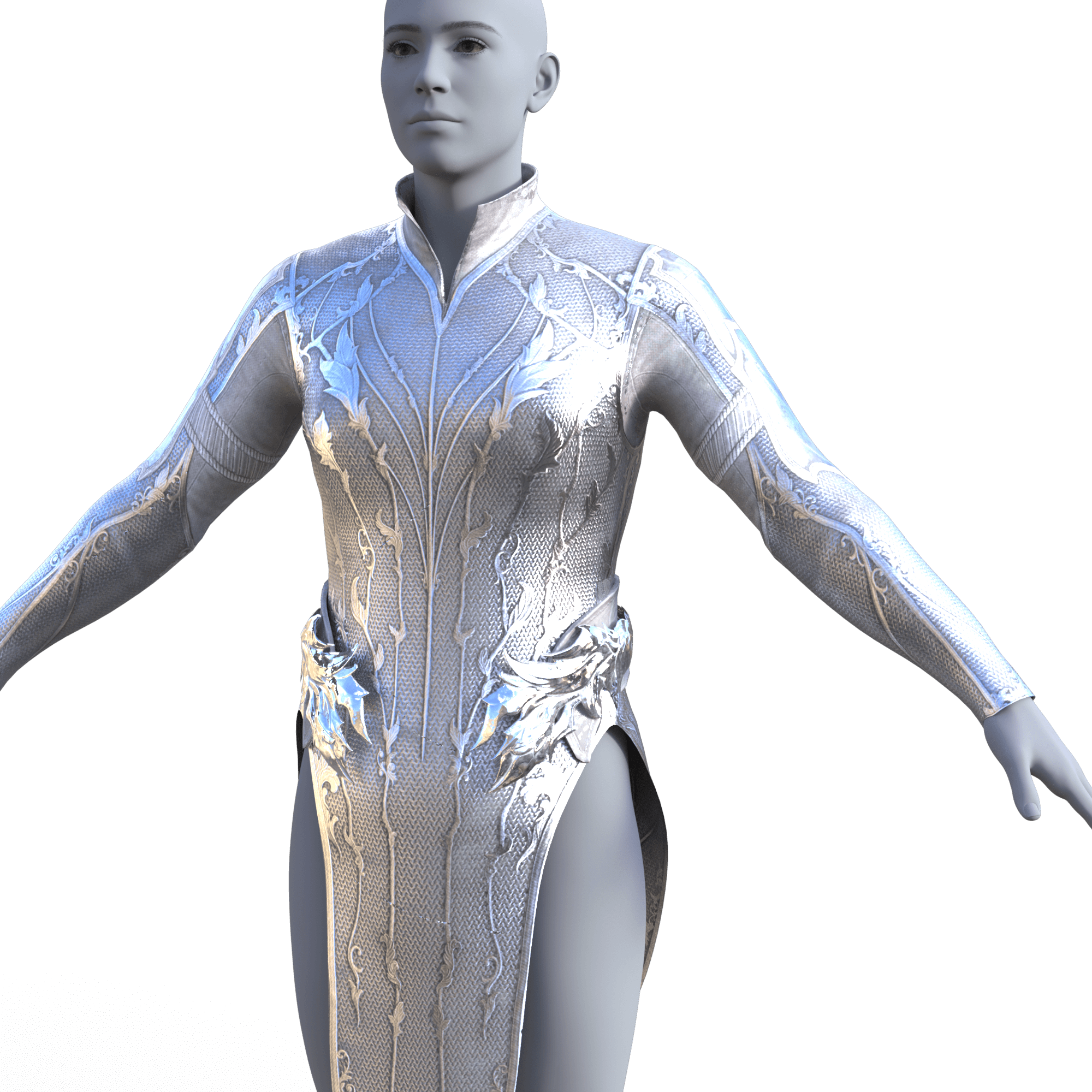 WIP BG3 Elven Chains 3D Render, Digital Art by crimsonia