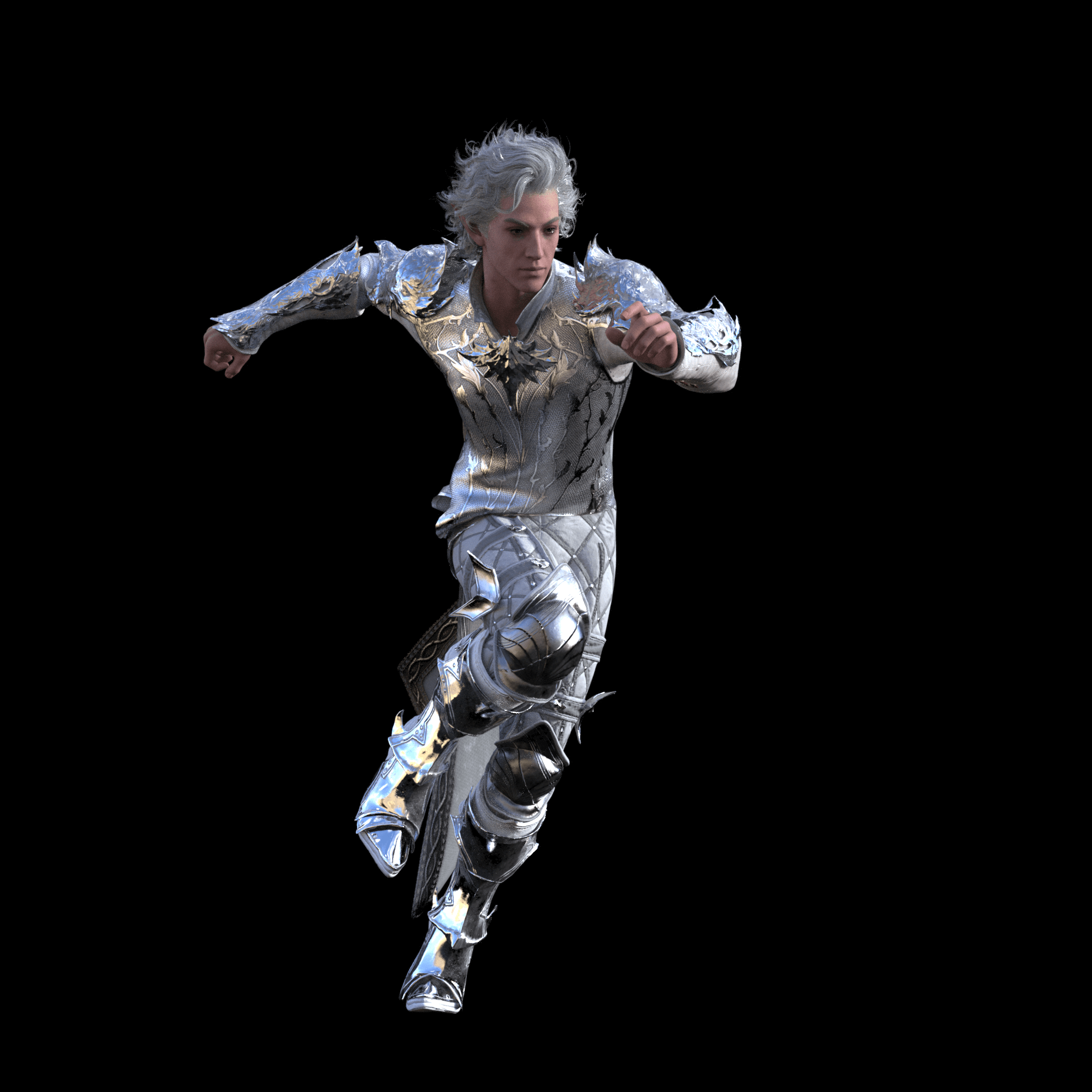 WIP BG3 Elven Chains 3D Render, Digital Art by crimsonia