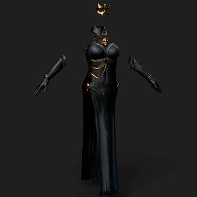 dForce Mystique Hellfire Gala Dress G8F - Daz Content by CrypticNull