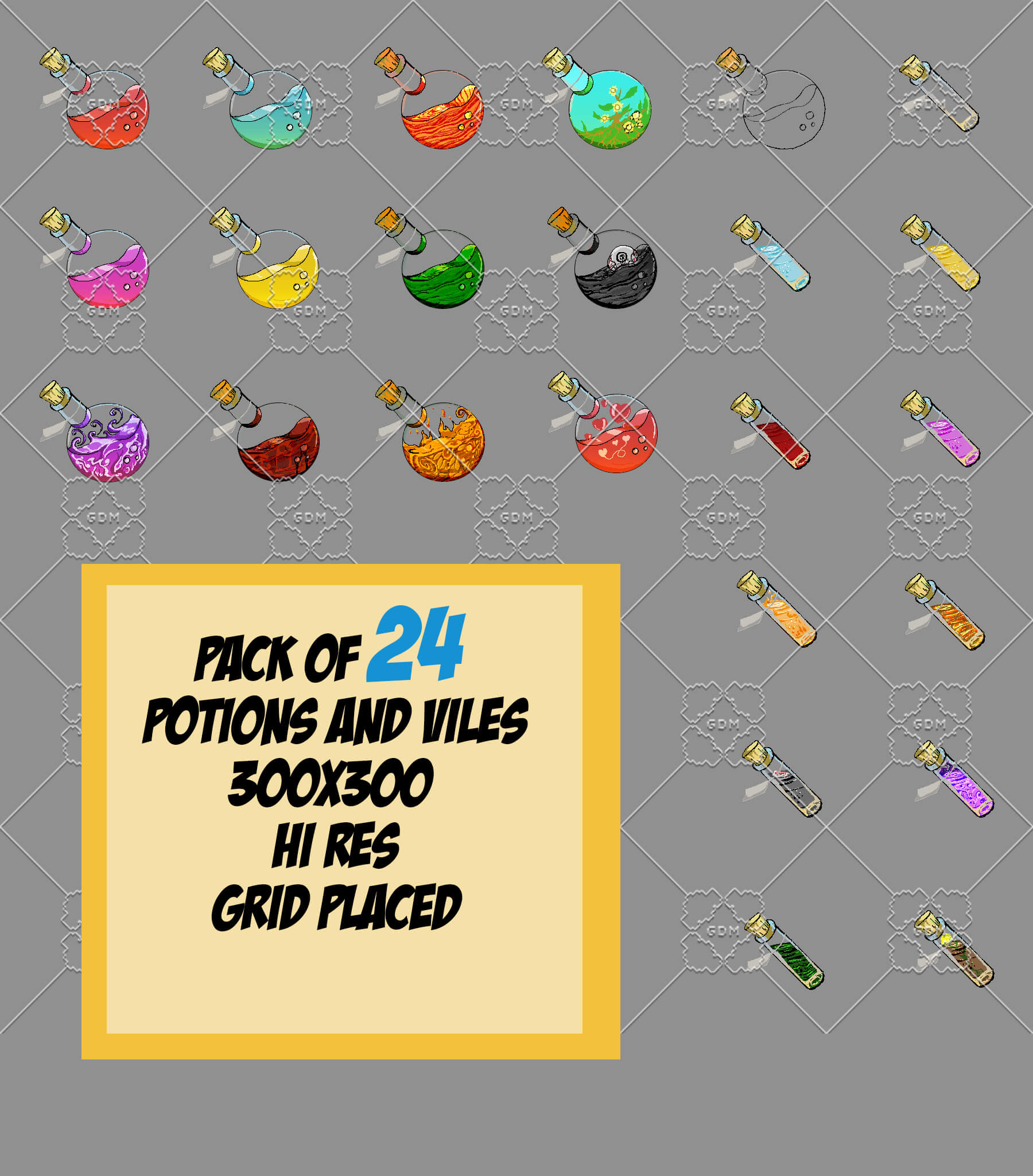 Potions and Veils - 2D Game Asset by cubenom