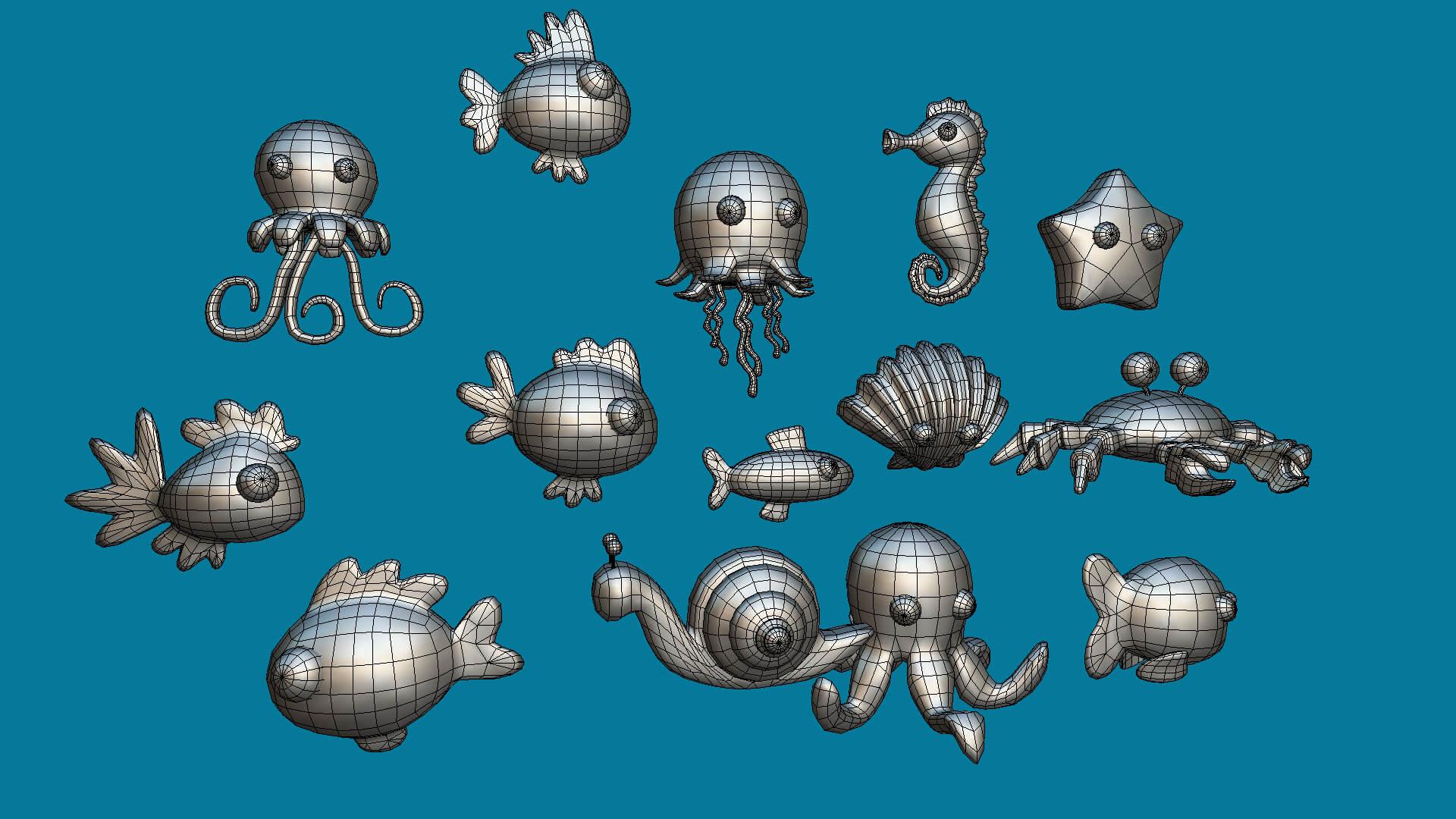 Cartoon Fish Pack 3 - 3D Model by cuongvc