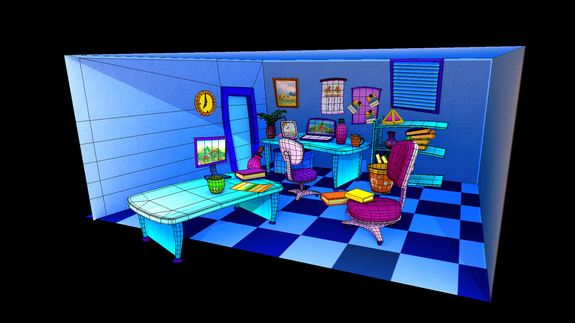 Cartoon Office Pack - 3D Model by cuongvc