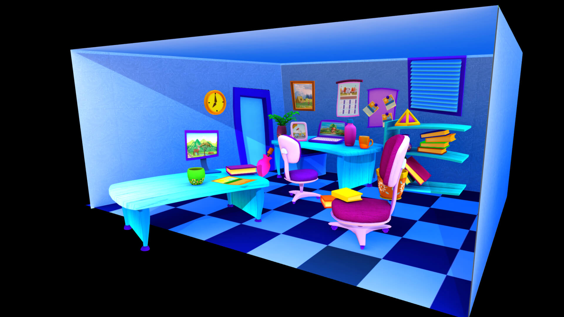 Cartoon Office Pack - 3D Model by cuongvc