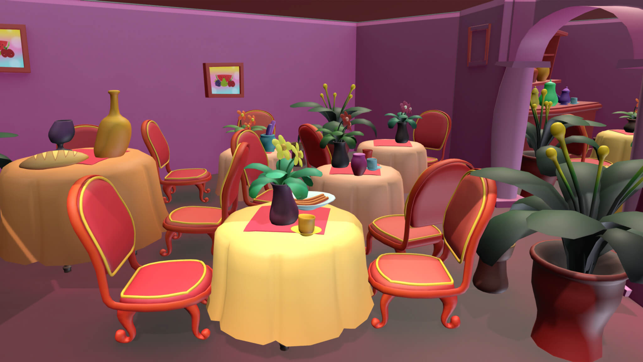 Cartoon Restauran - 3D Model by cuongvc