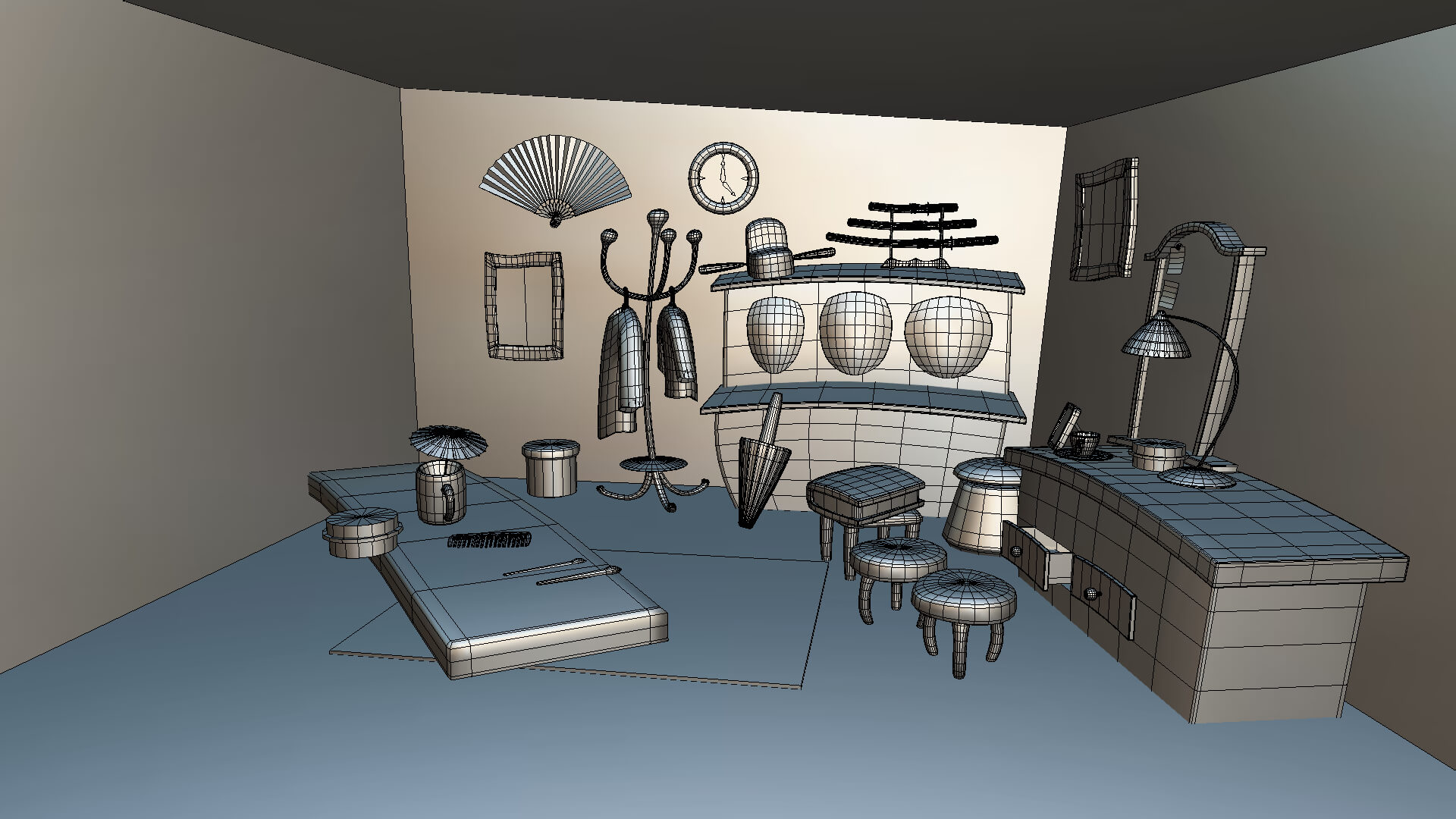 Cartoon Room Kabuki - 3D Model by cuongvc