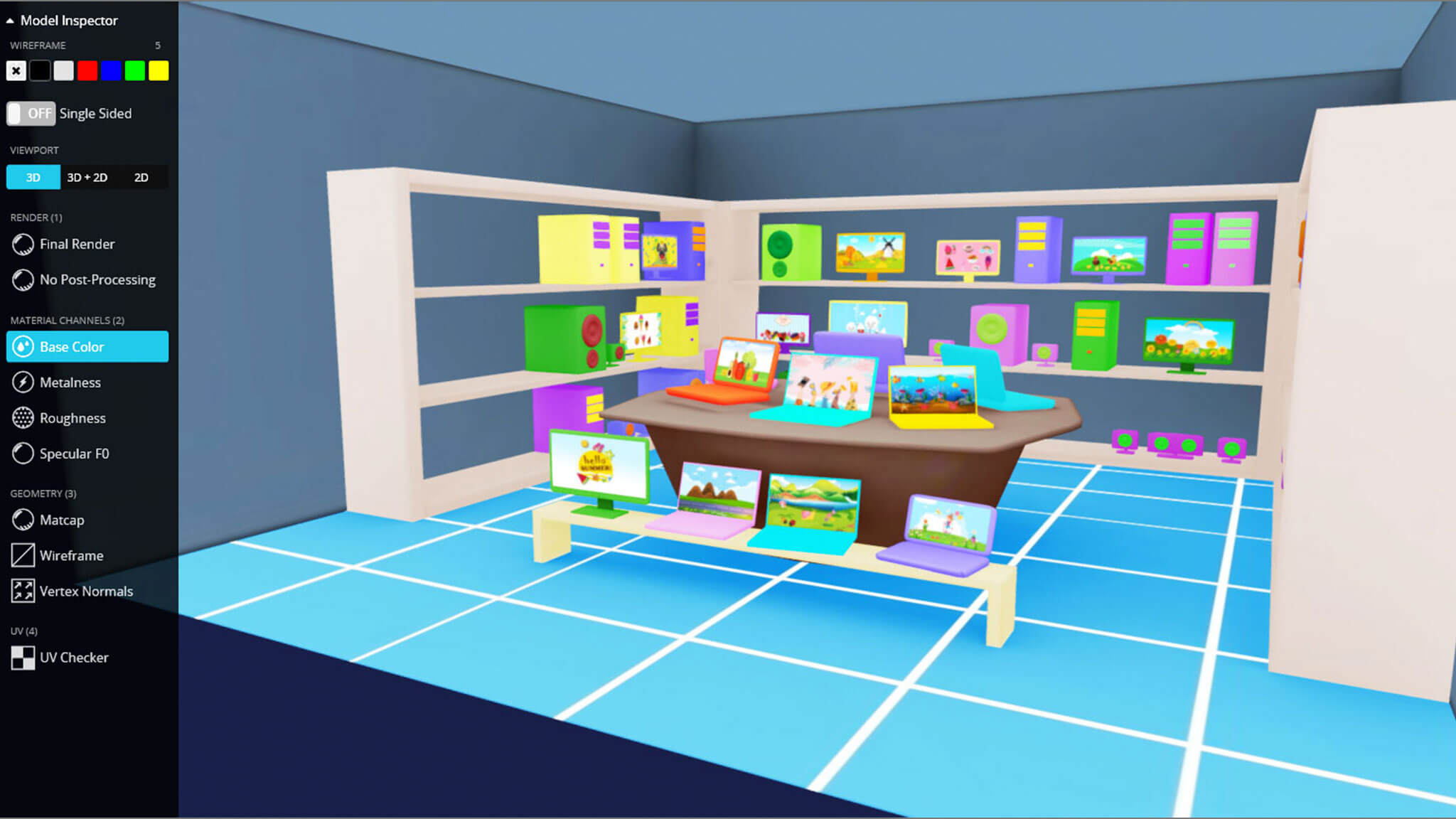 Cartoon Shop Computer - 3D Model by cuongvc