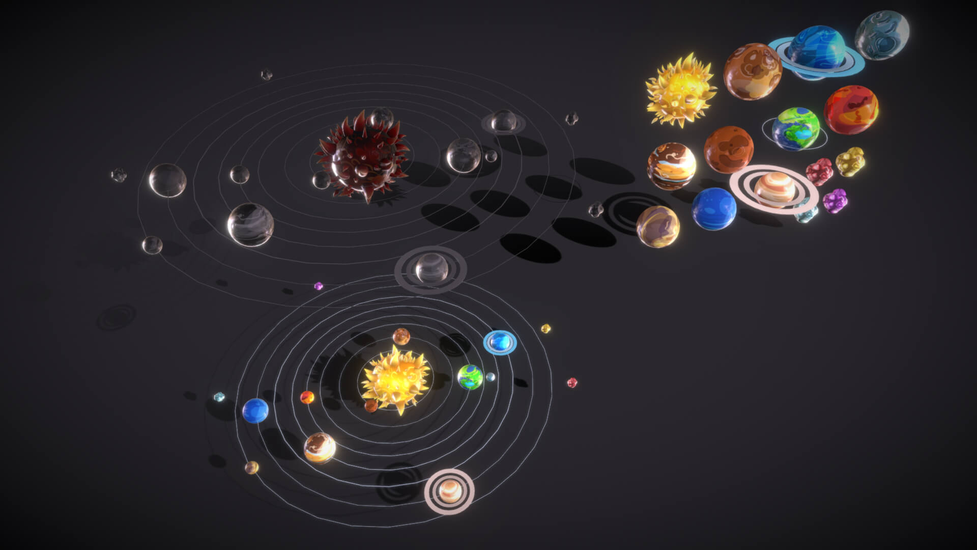 Cartoon Solar System - 3D Model by cuongvc