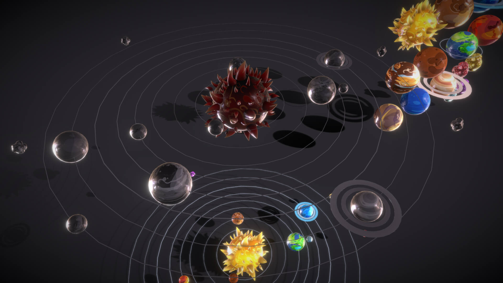Cartoon Solar System - 3D Model by cuongvc