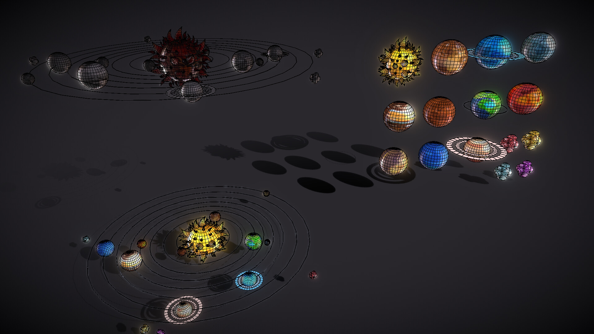 Cartoon Solar System - 3D Model by cuongvc