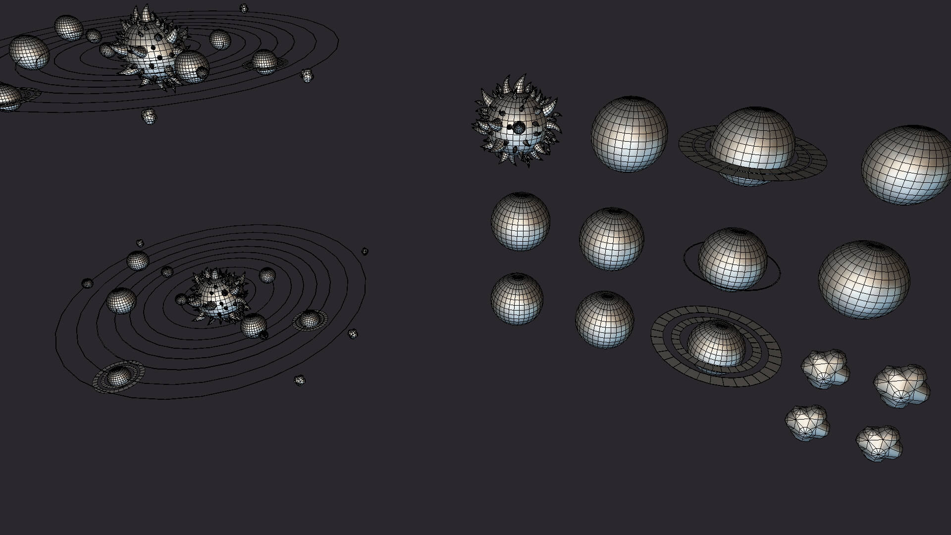 Cartoon Solar System - 3D Model by cuongvc