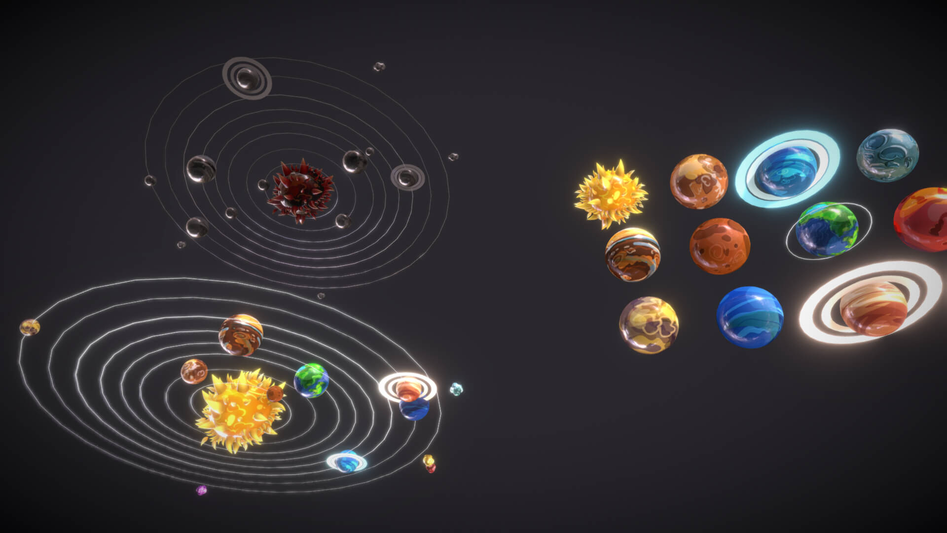 Cartoon Solar System - 3D Model by cuongvc