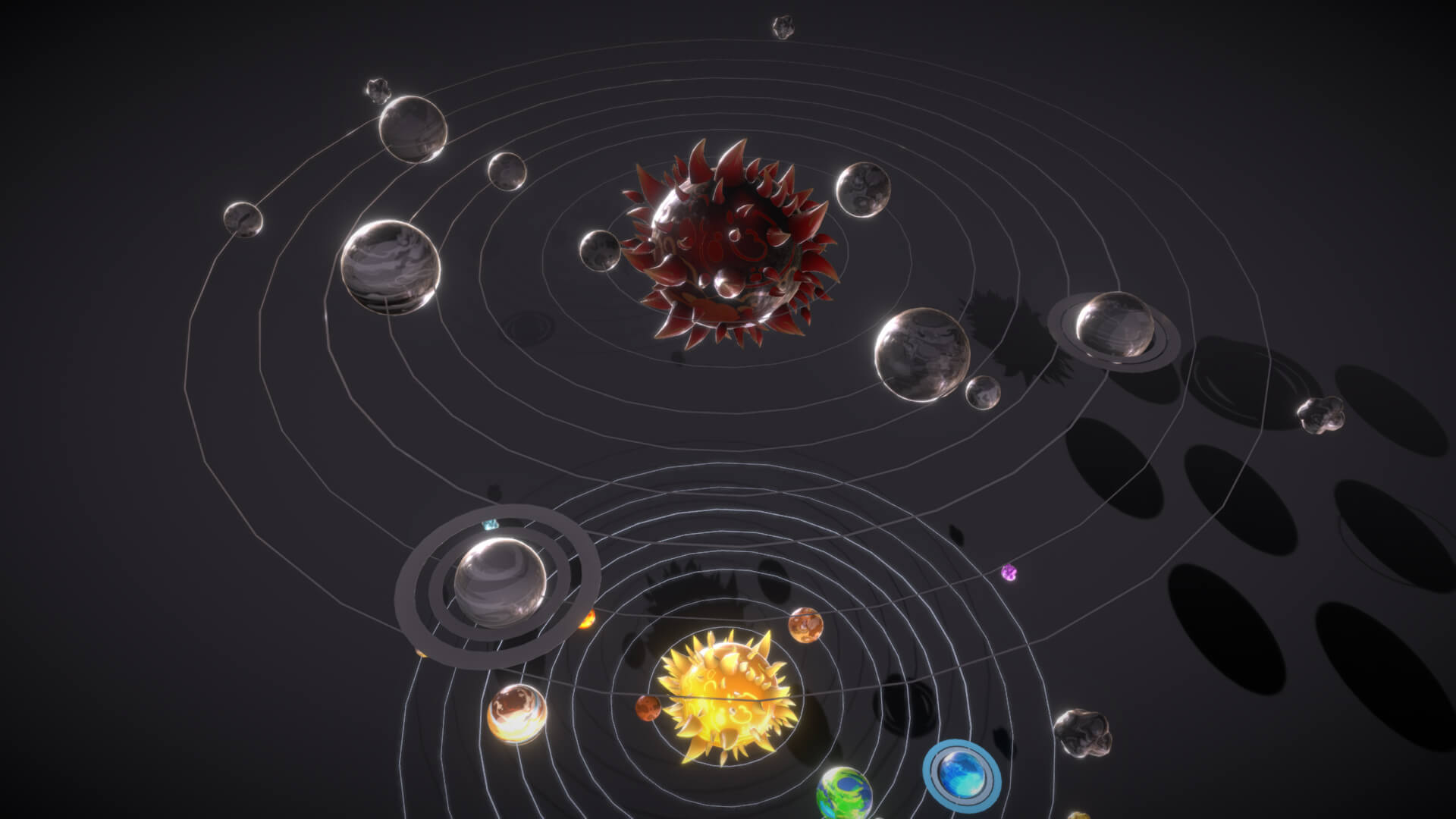 Cartoon Solar System - 3D Model by cuongvc