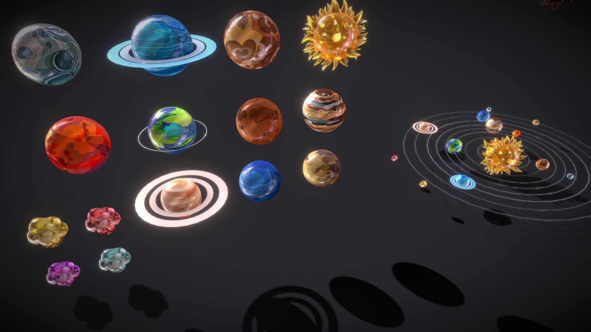 Cartoon Solar System - 3D Model by cuongvc