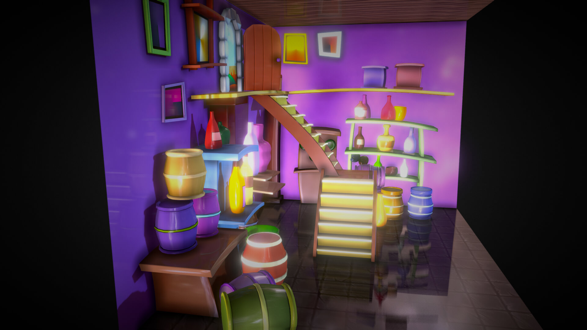 Cartoon Zoom Basement - 3D Model by cuongvc