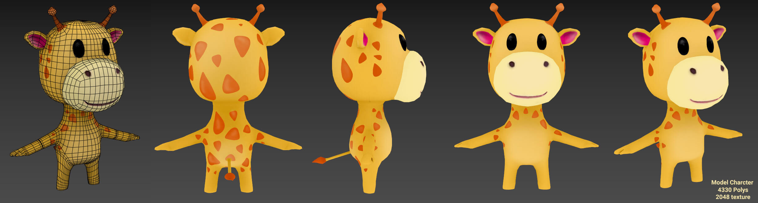 Giraffe Character - 3D Model by cuongvc