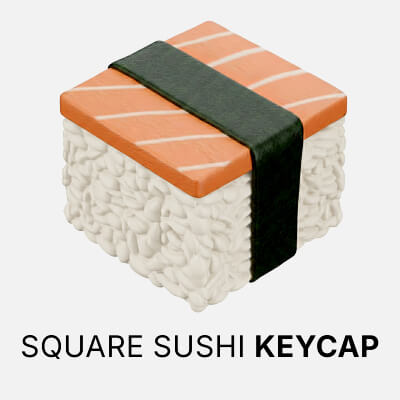 Square Sushi Keycap for Mechanical Keyboard - 3D Model by customkeysua