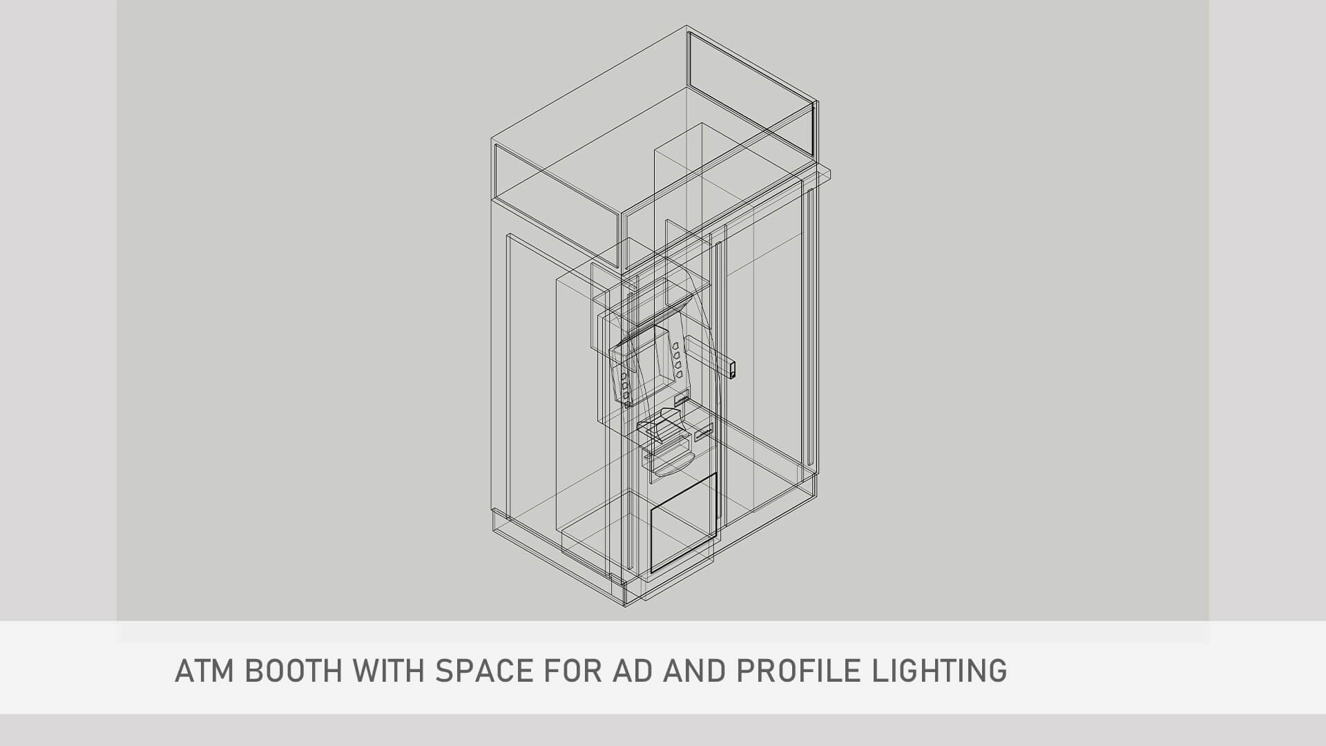 ATM Booth With Space for Ad and Profile Lighting - 3D Model by cutecancer22
