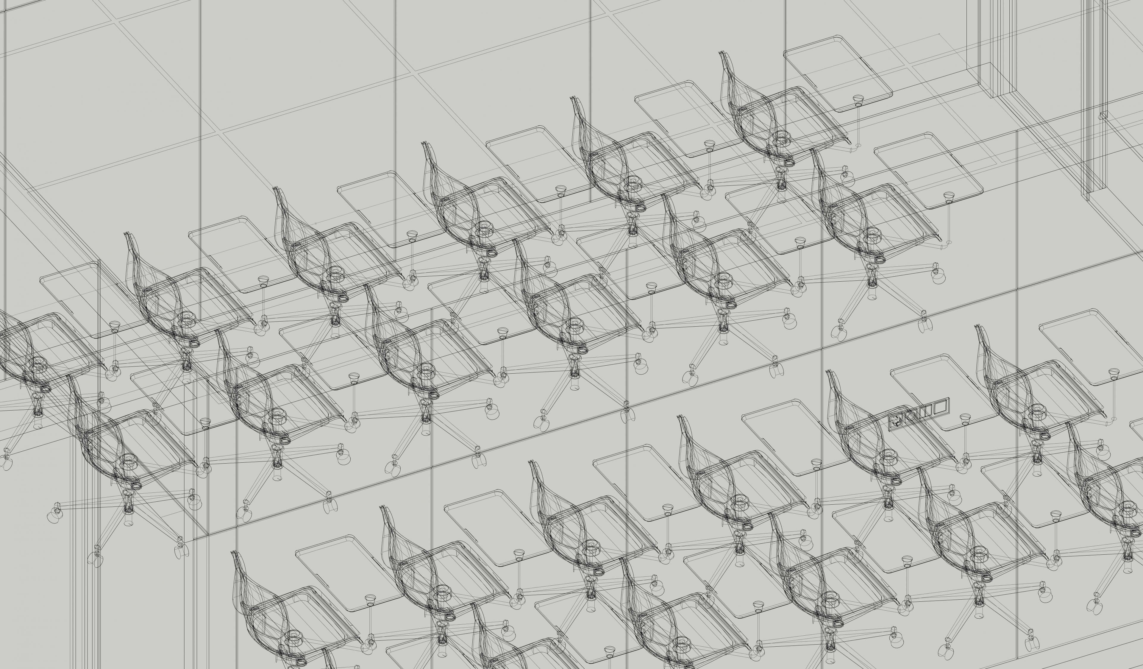 Modern Minimalist Classroom With Wood Paneling - 3D Model by cutecancer22