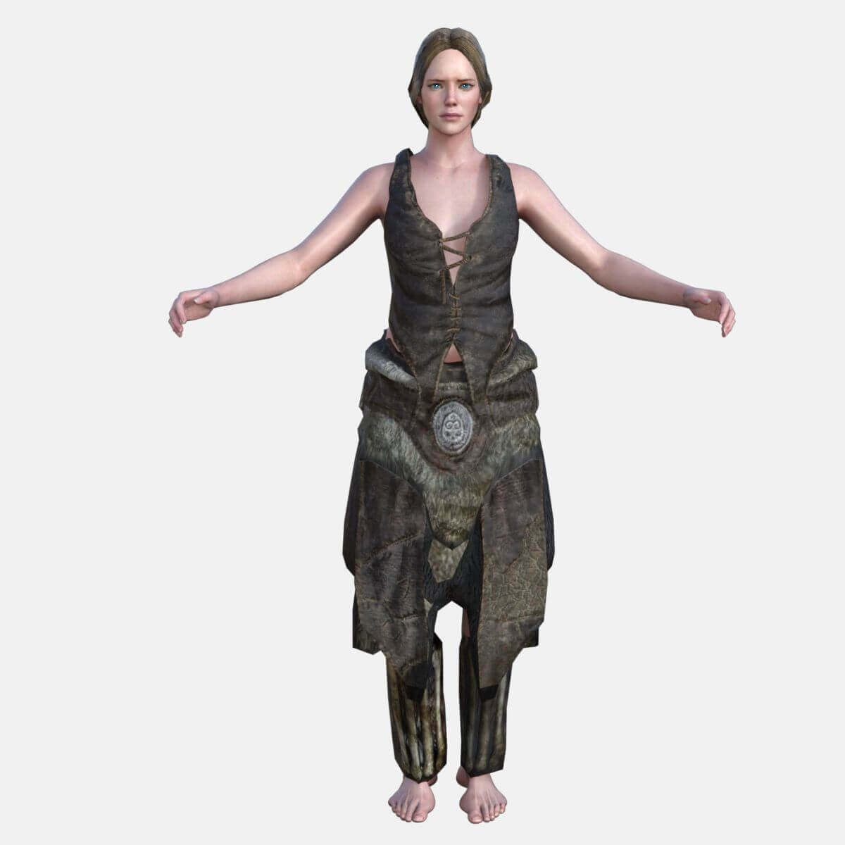 Warrior Woman Character - 3D Model by cw24