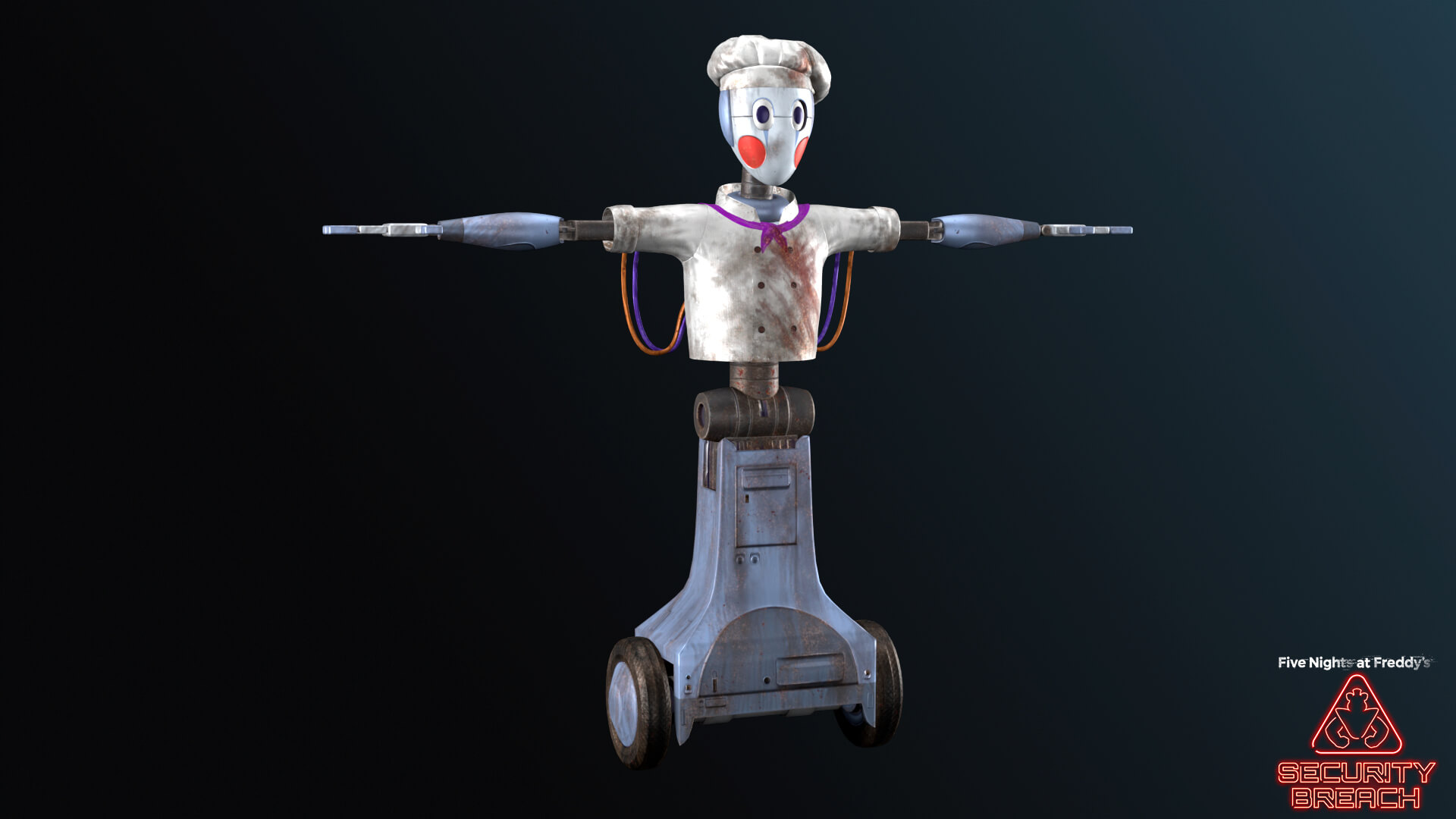 Five Nights at Freddy's: Security Breach - Chefbot 3D Model by Cyberon1ck