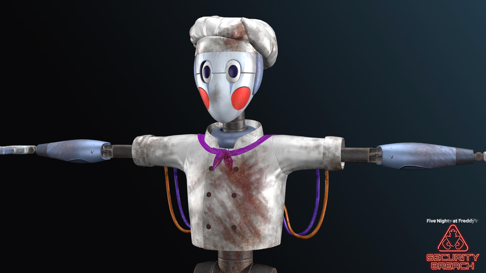 Five Nights at Freddy's: Security Breach - Chefbot 3D Model by Cyberon1ck