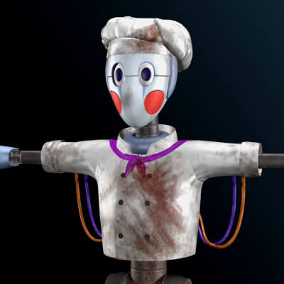 Five Nights at Freddy's: Security Breach - Chefbot 3D Model by Cyberon1ck