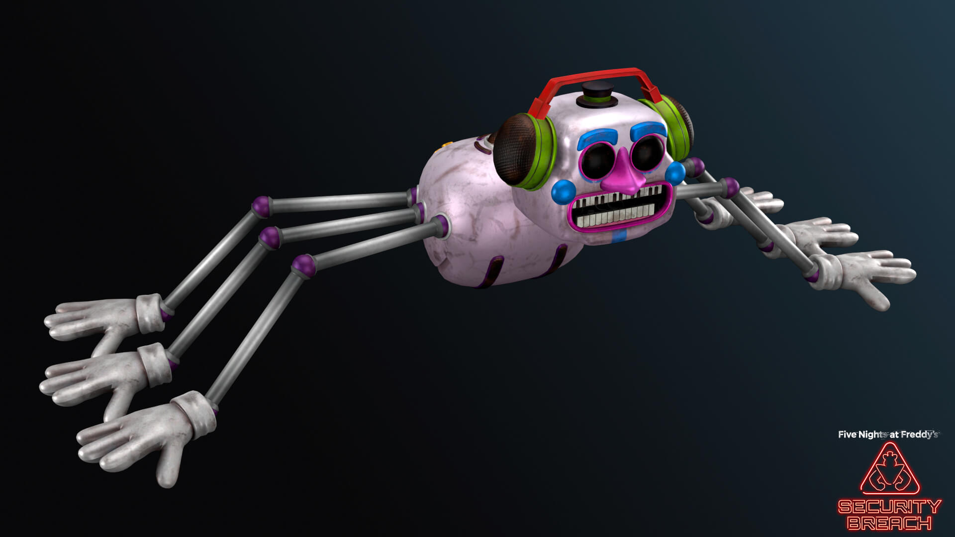 Five Nights At Freddy S Security Breach Dj Music Man 3d Model By