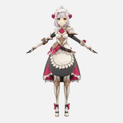 Noelle - Genshin Impact 3D Model by Cyberon1ck