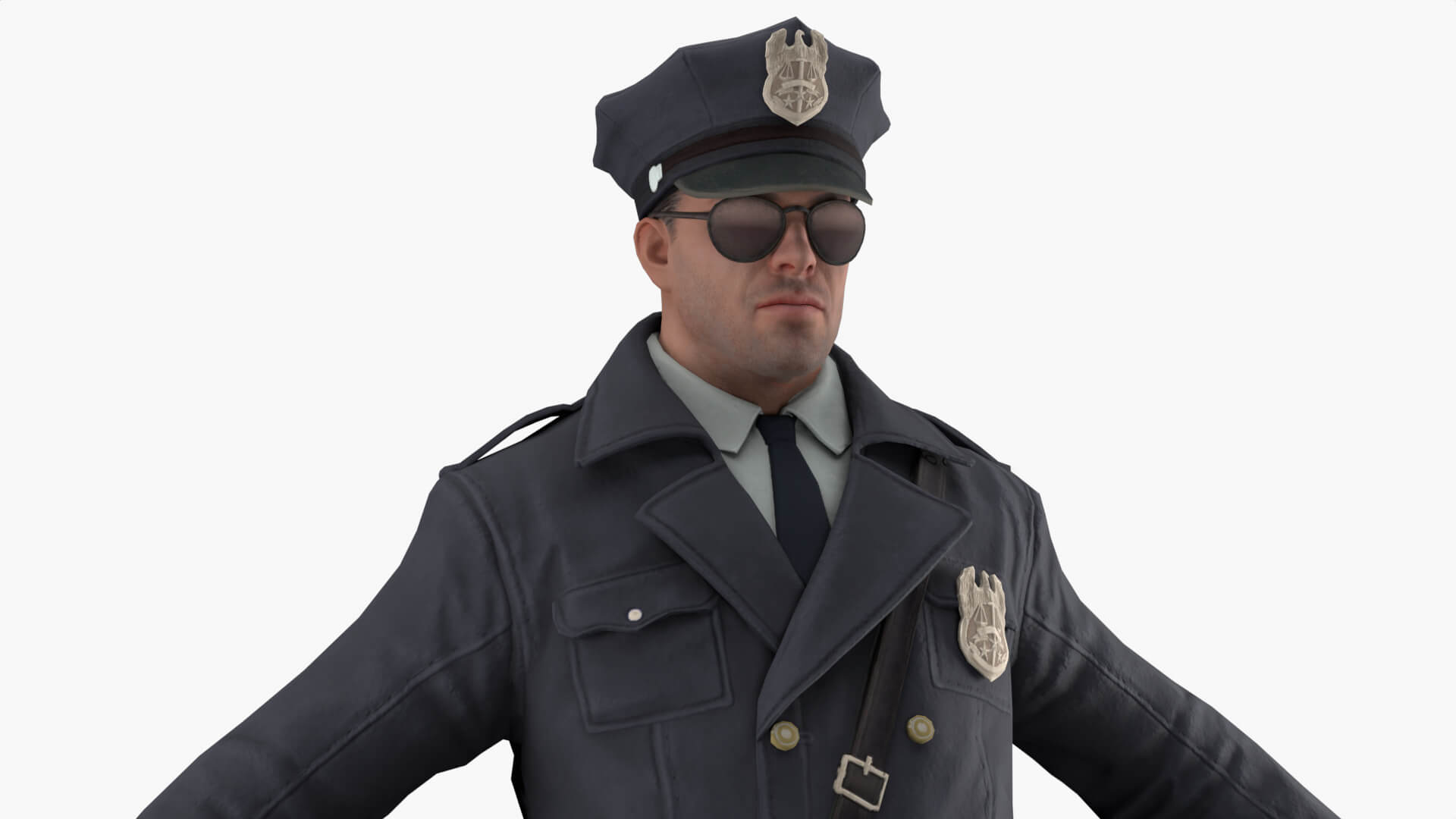 Policeman - 3D Model by Cyberon1ck