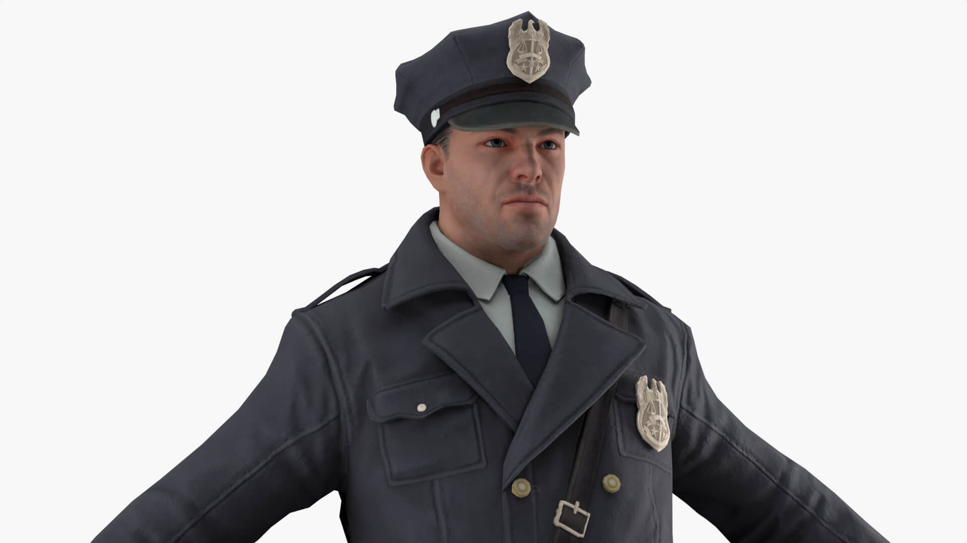 Policeman - 3D Model by Cyberon1ck