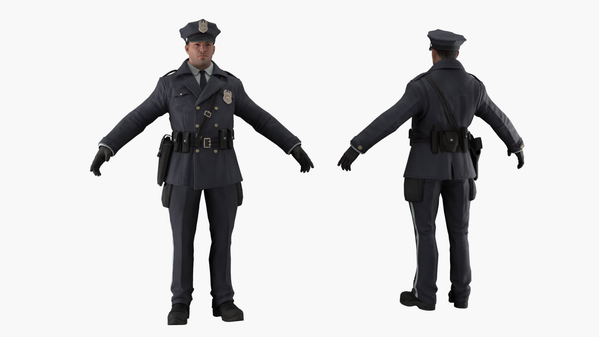 Policeman - 3D Model by Cyberon1ck