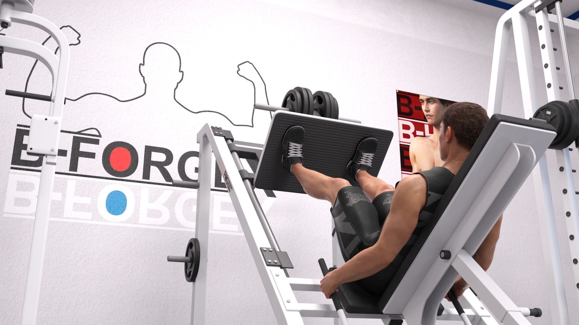 CF - Working Out - Leg Press Animation Free Daz Content by CyperFox