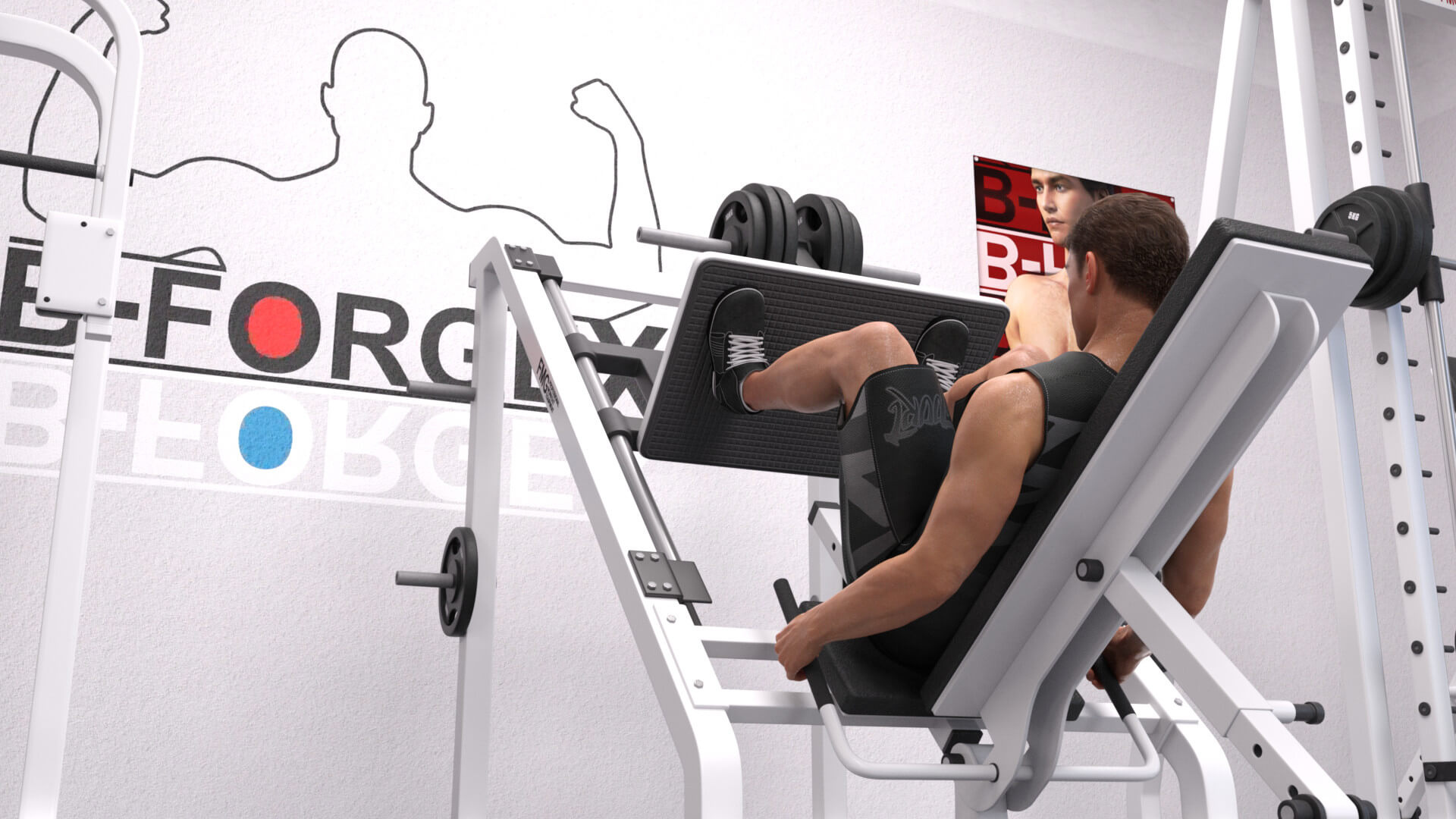 CF - Working Out - Leg Press Animation Free Daz Content by CyperFox