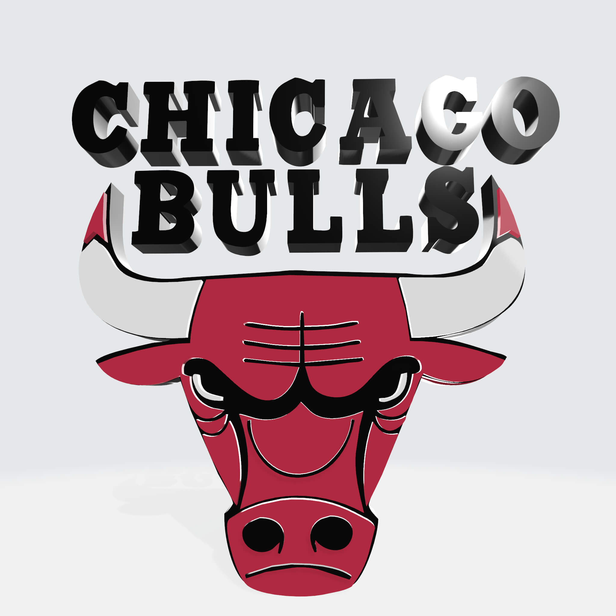 Logo 3D Model Team Chicago Bulls NBA by D-King