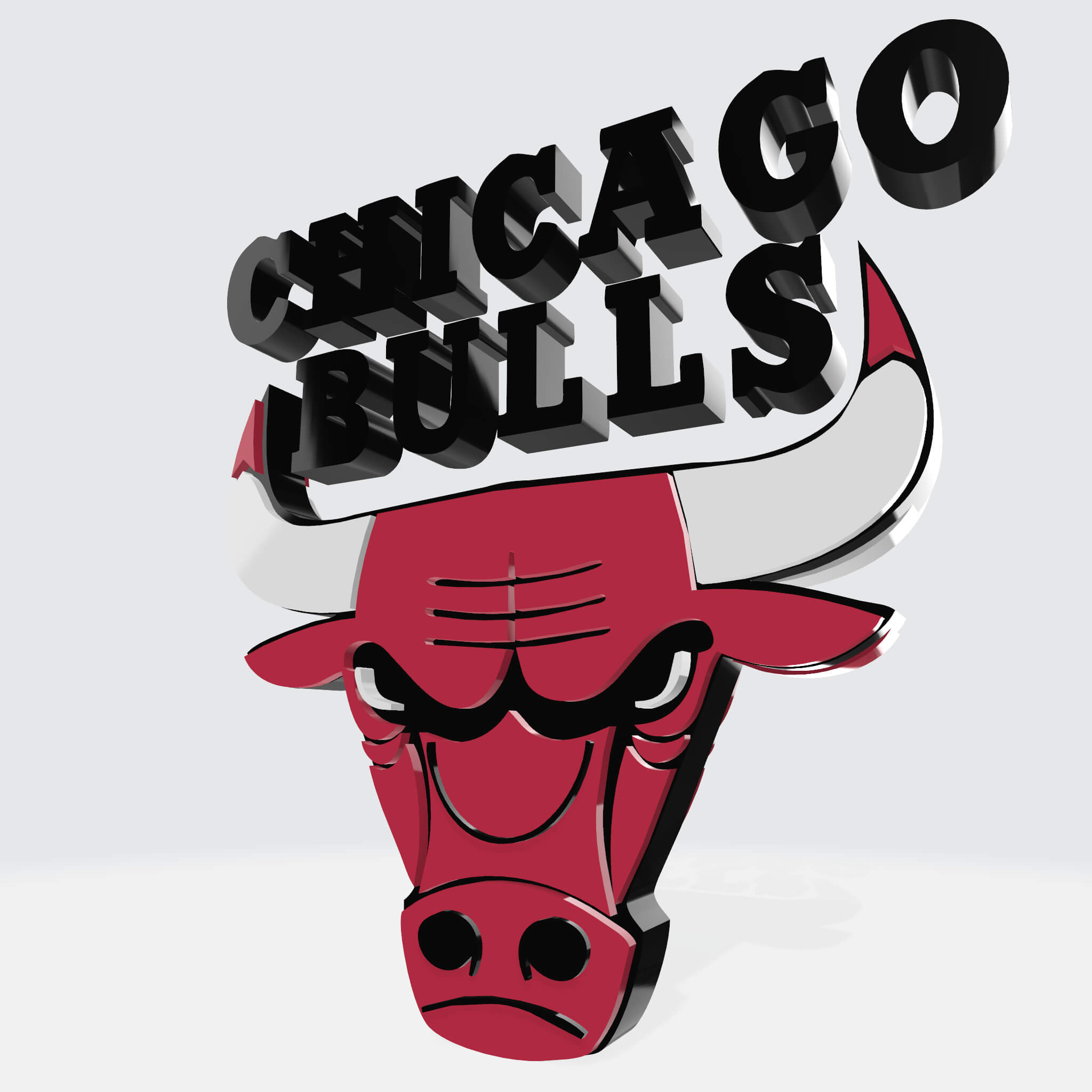 Logo 3D Model Team Chicago Bulls NBA by D-King