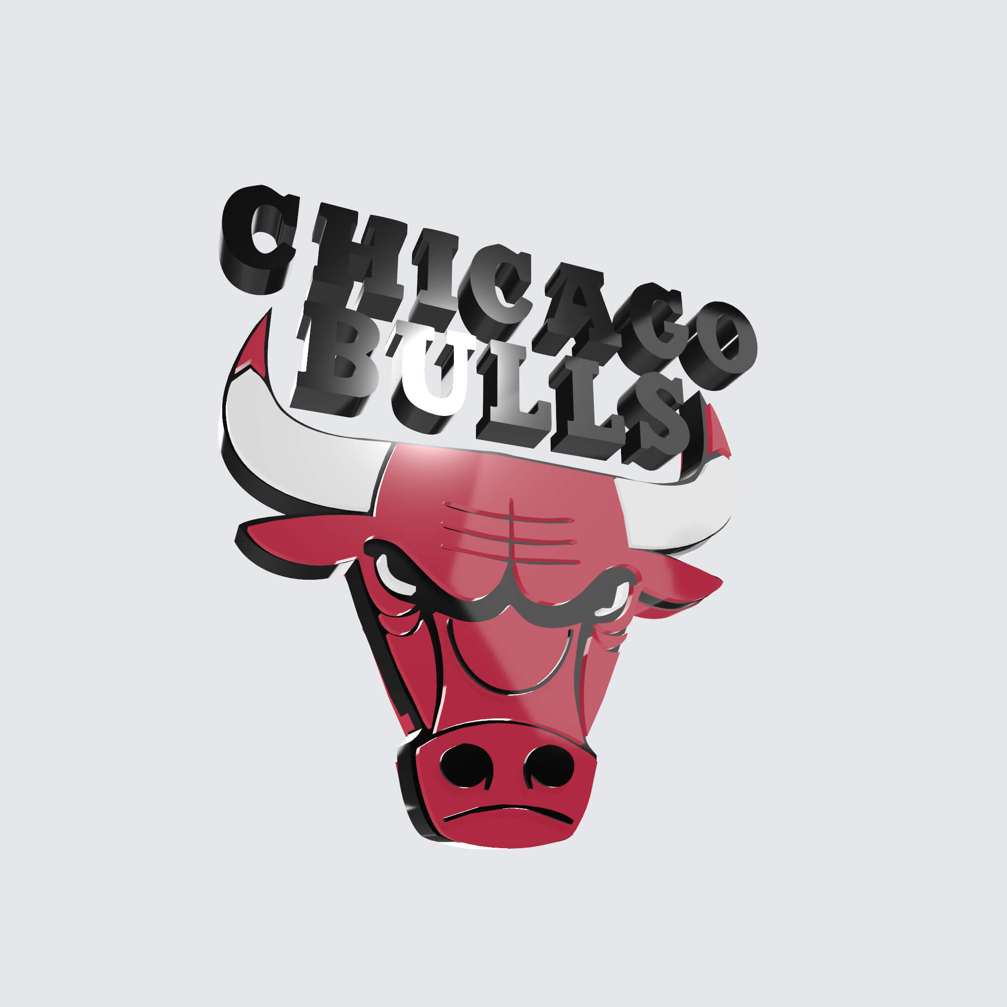 Logo 3D Model Team Chicago Bulls NBA by D-King